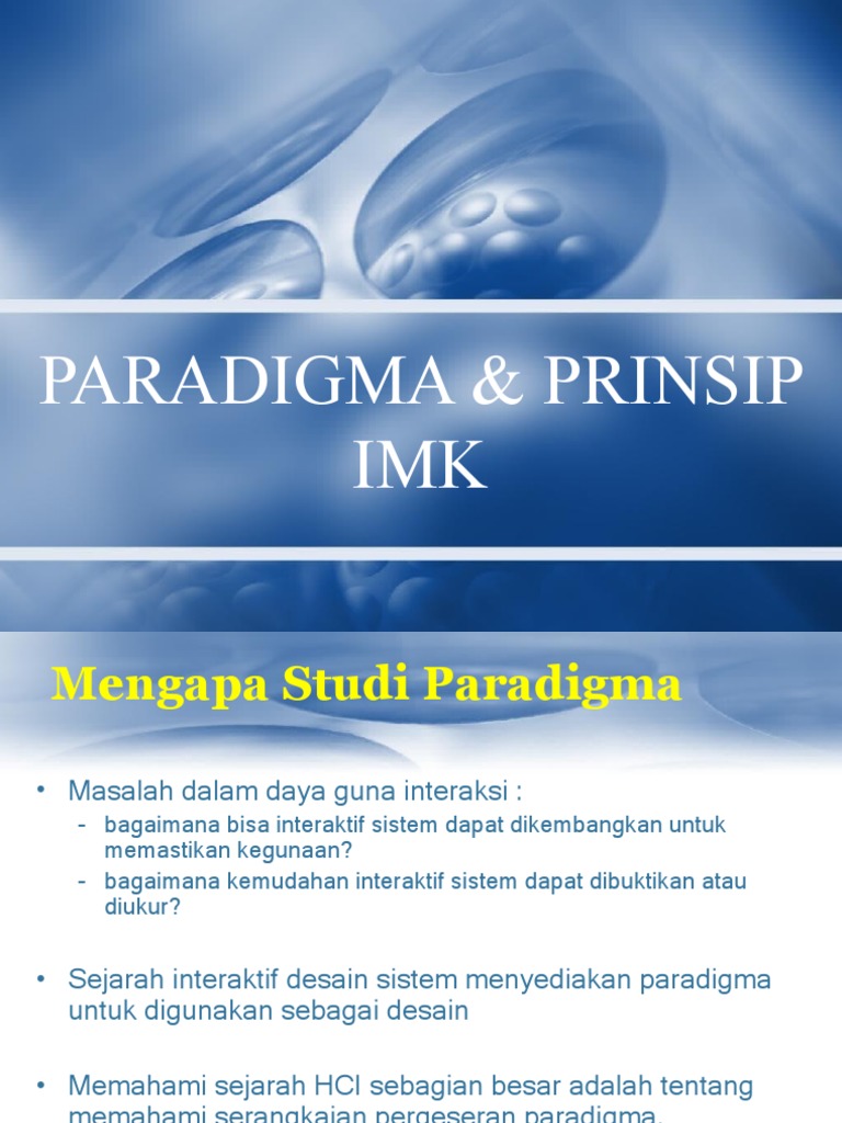 Paradigma Dan Prinsip IMK | PDF