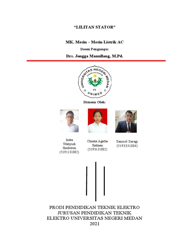 MAKALAH LILITAN STATOR KELOMPOK 3 FIX (1) - Dikonversi | PDF