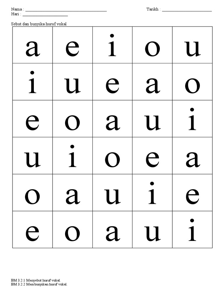 Aeiou | PDF | Kajian Bahasa Asing | Griya & Taman