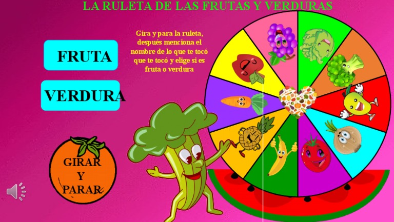 La Ruleta de Las Frutas y Verduras | PDF