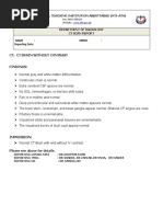 CT Scan Result Sample Template | PDF | Radiology | Ct Scan