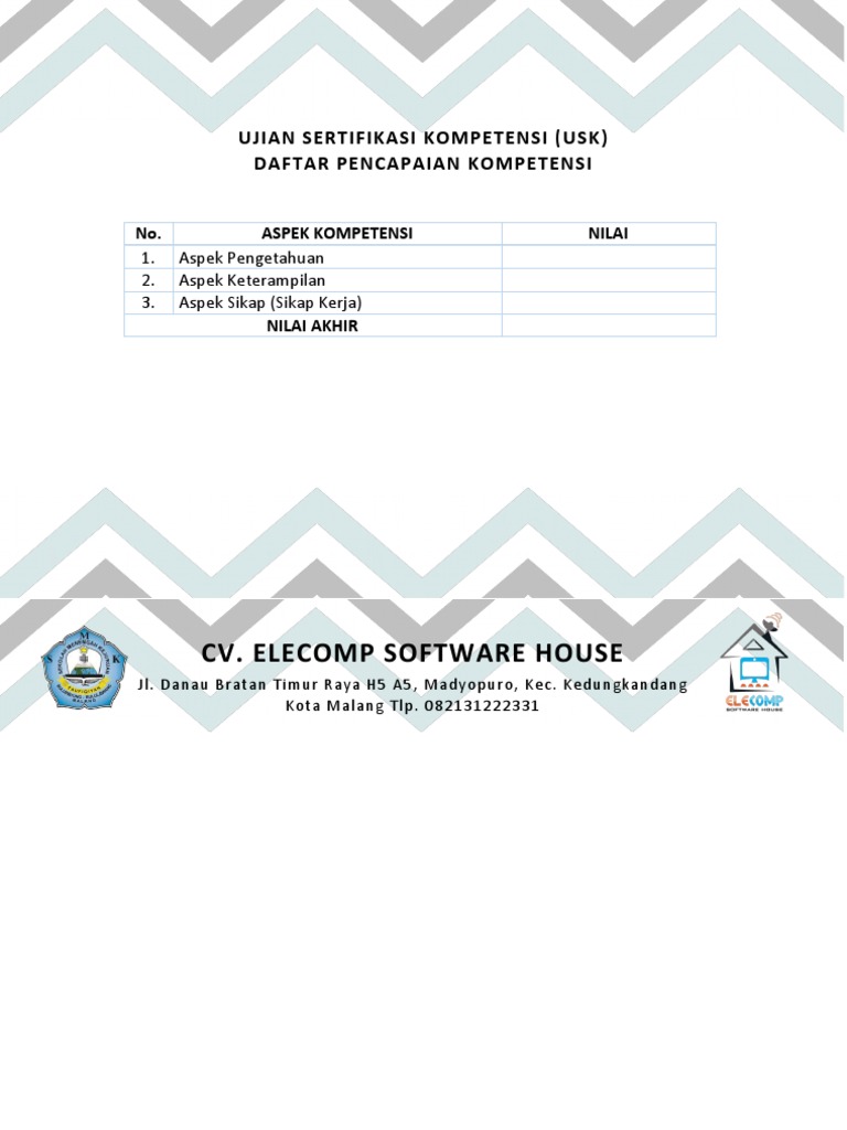 Sertifikat USK (2) - RPL | PDF | Karier & Perkembangan