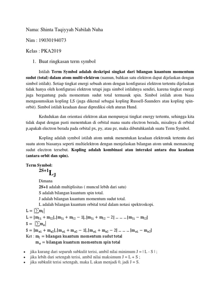 Term Simbol Dasar Unsur-unsur Periode 4 | PDF