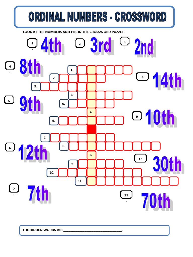Solving a Numerical Crossword Puzzle to Reveal Hidden Words | PDF