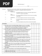 BLS Skills Checklist | PDF | Cardiopulmonary Resuscitation | Medical ...