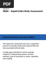 Rapid Entire Body Assessment (REBA) : General Result 12 Very High | PDF ...