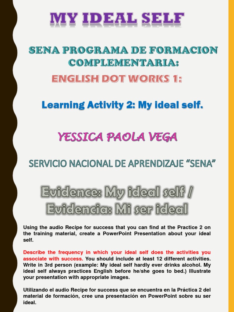 Learning Activity 2: My Ideal Self | PDF