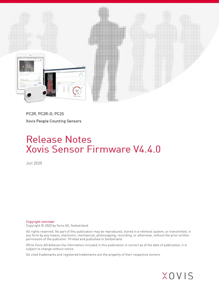 Release Notes Xovis Sensor Firmware V4.4.0: PC2R, PC2R-O, PC2S Xovis ...