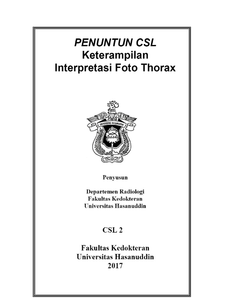 PENUNTUN CSL Keterampilan Interpretasi Foto Thorax - PDF Download Gratis | PDF