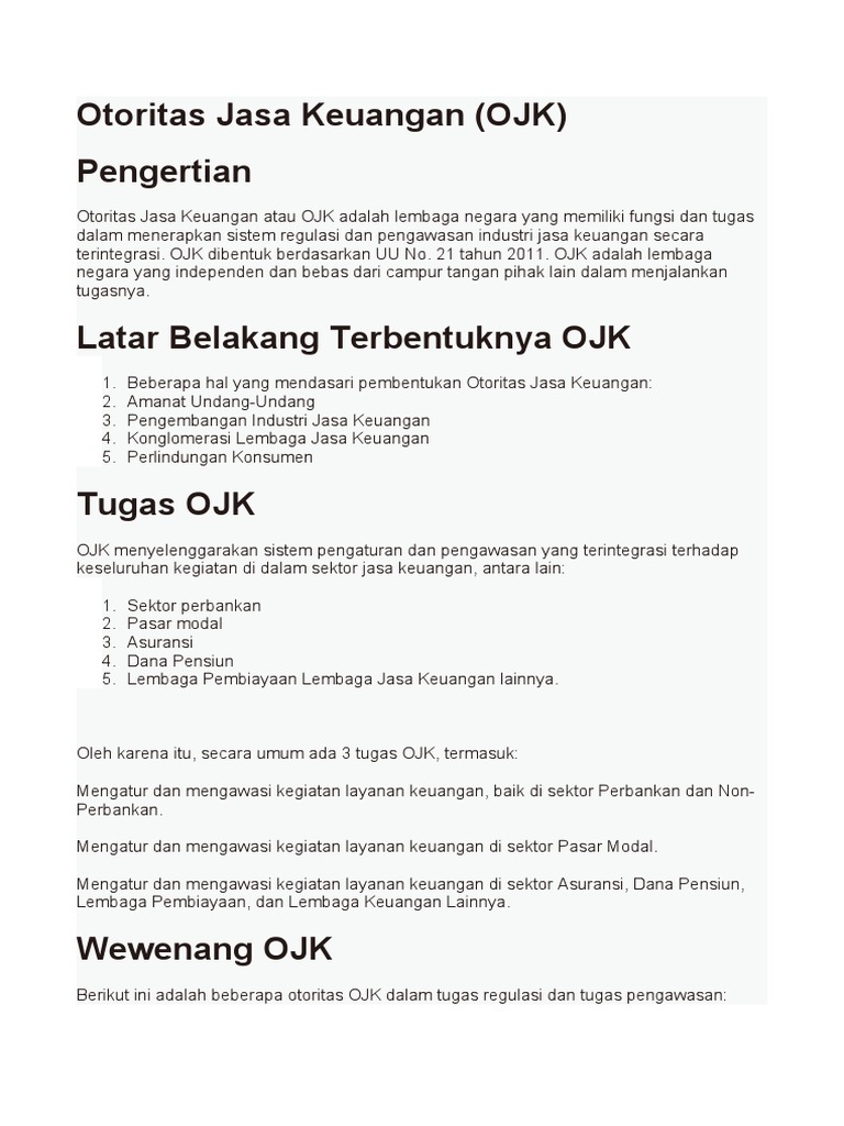 OJK Materi Eko X | PDF