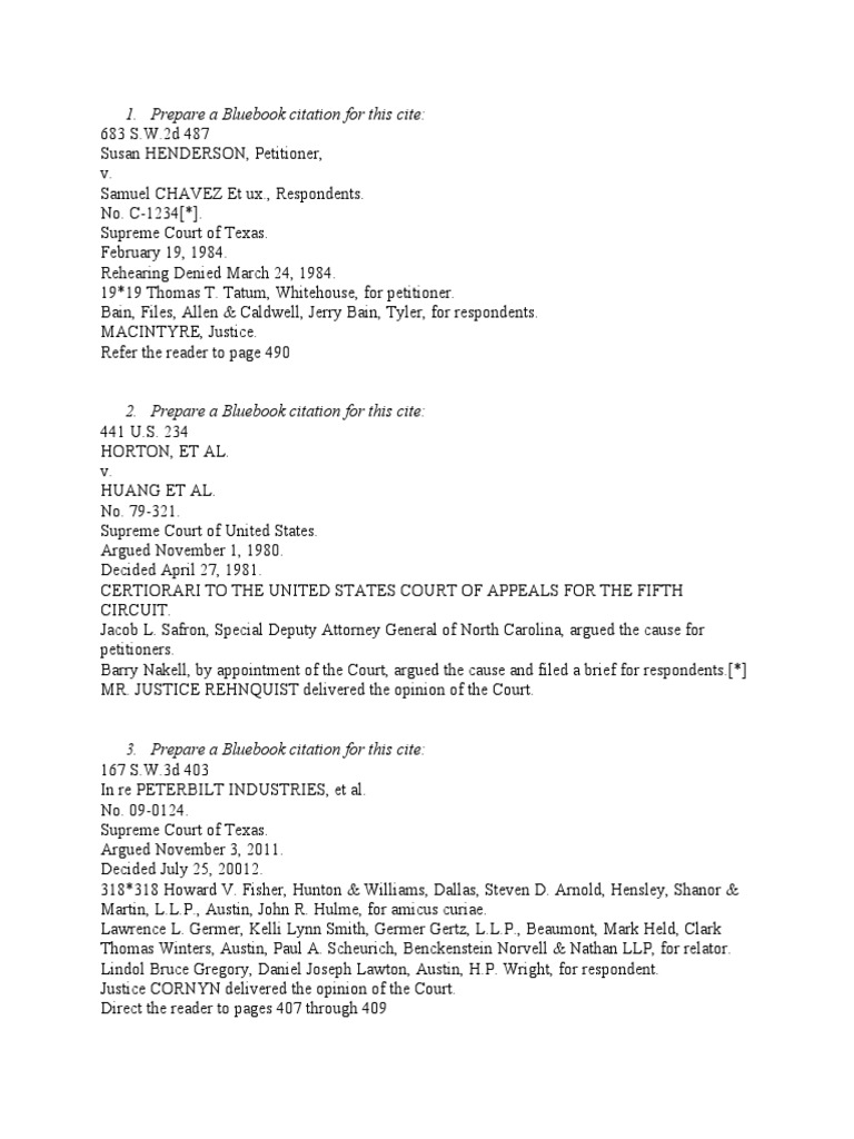 Bluebook Assignment (Fall 2018) | PDF | Pleading | Supreme Court Of The ...