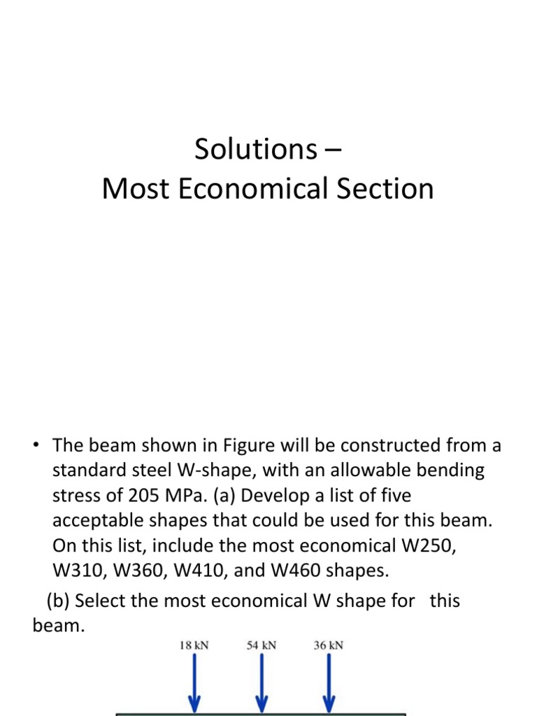 08 Solutions - Most Economical Section | PDF