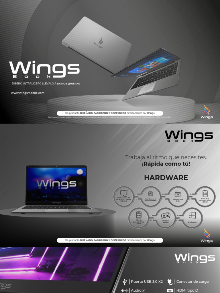 Ficha Técnica Wings Book New | PDF | Equipo de oficina | Tecnología de ...