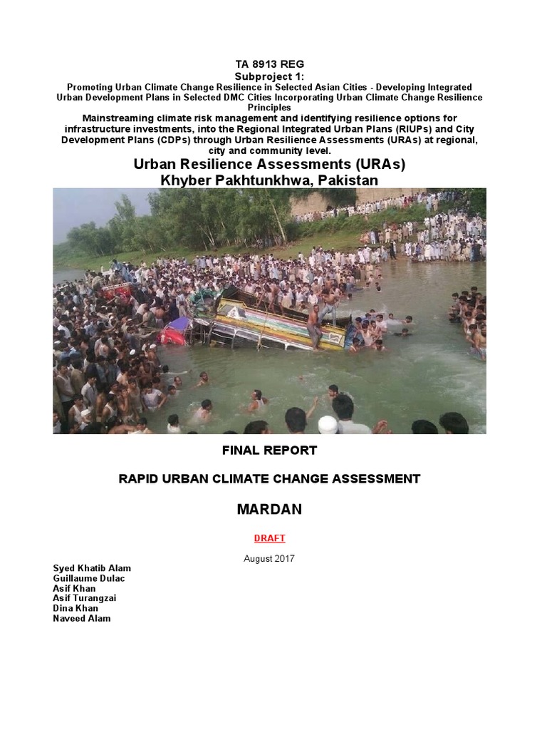 2.mardan URA Draft Final Report | PDF | Flood | Climate Resilience