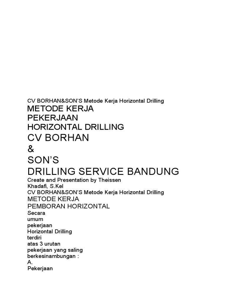 Metode Instal Auger | PDF | Griya & Taman | Teknologi & Rekayasa
