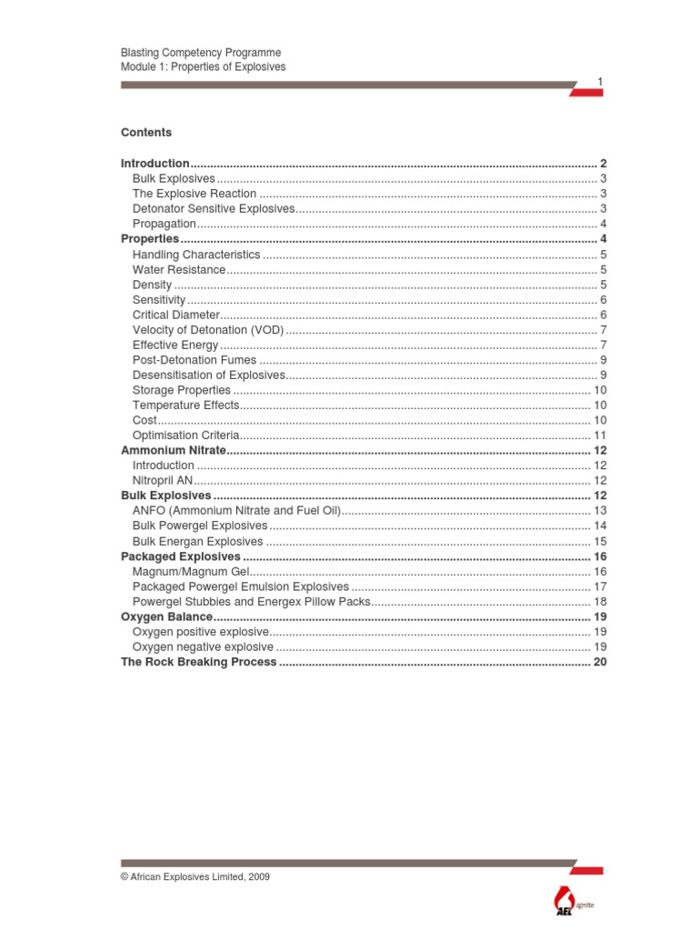 BCP 1 - Properties of Explosives | PDF | Nitrogen | Nitrous Oxide