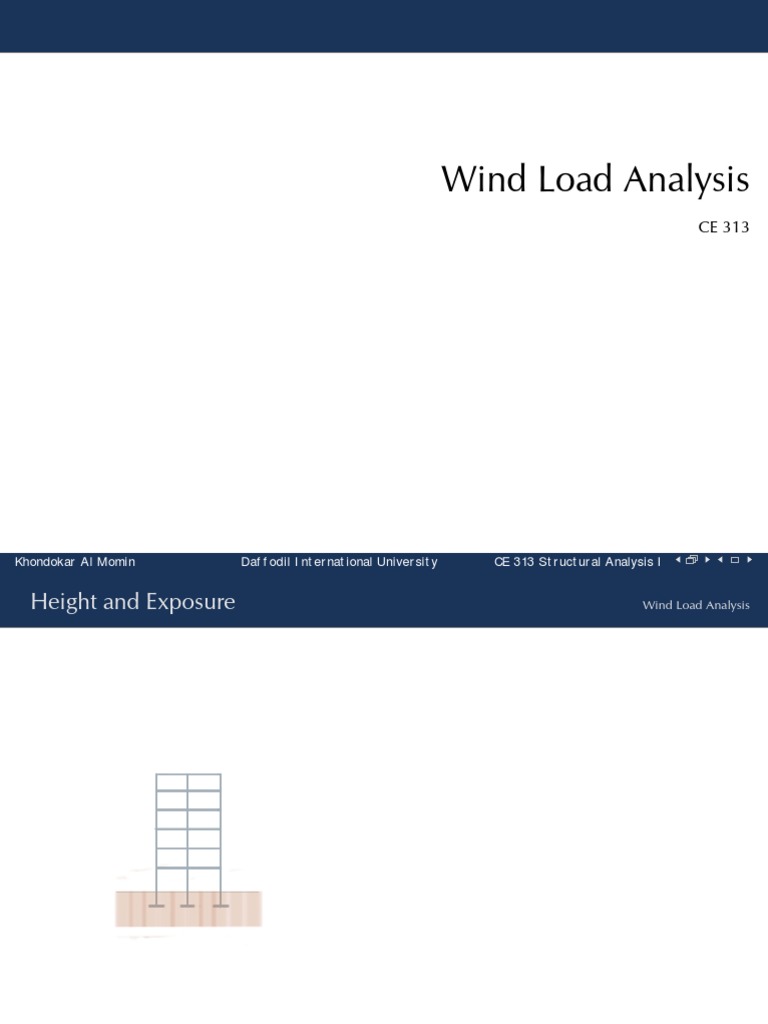 Wind Load Calculation for CE 313 | PDF | Structural Analysis | Wound