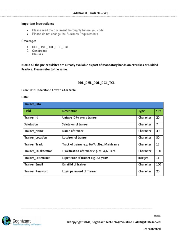 SQL - Additional Hands On | PDF | Data Management Software | Data Management