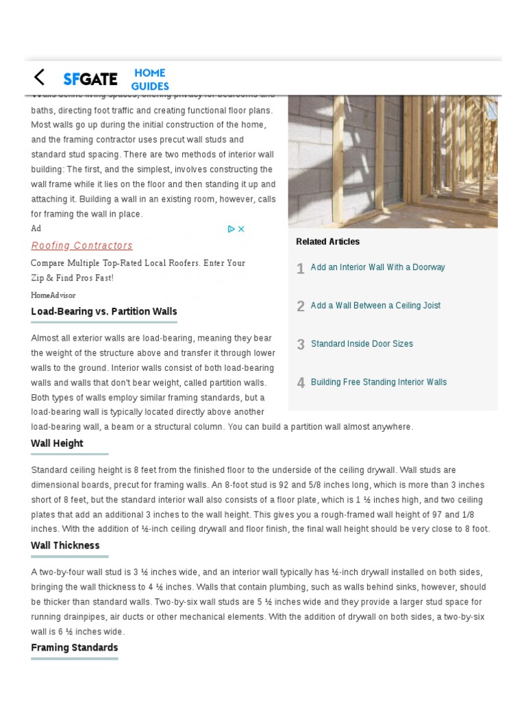Load-Bearing vs. Partition Walls Explained | PDF | Wall | Framing ...