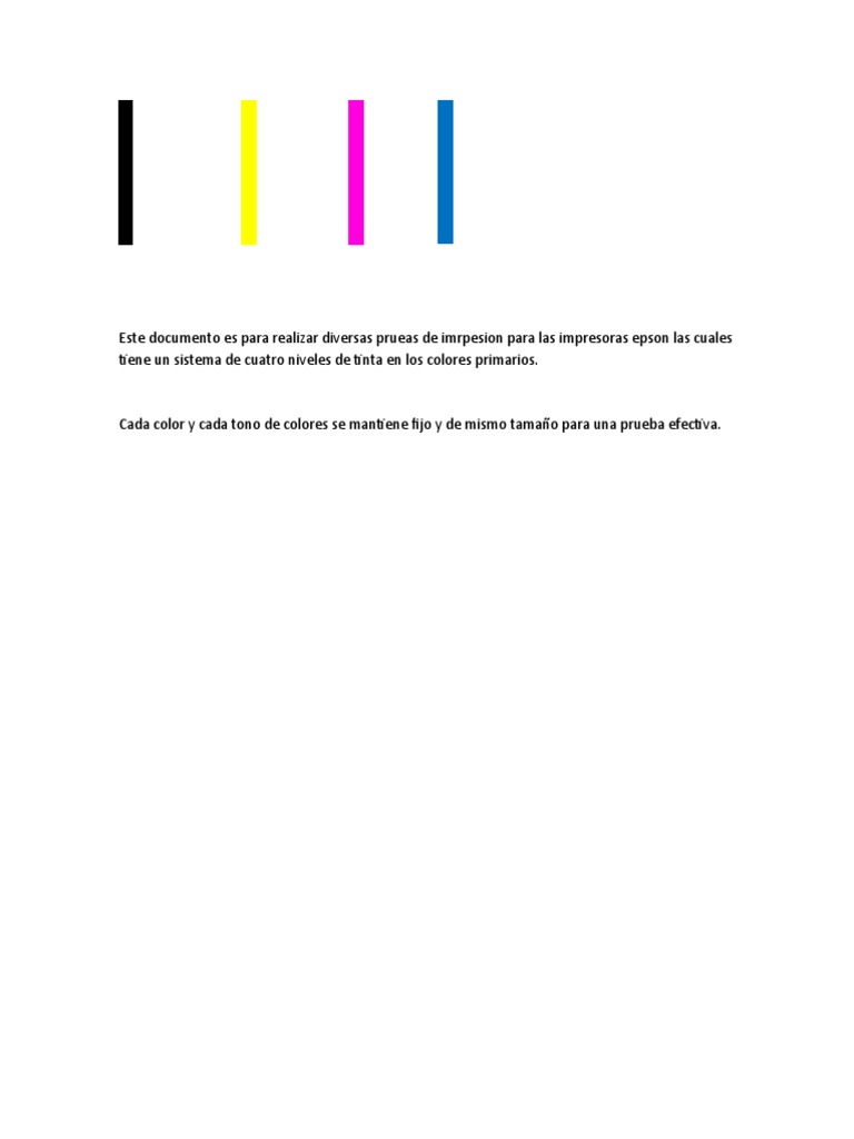 Pruebas de impresión para Epson | PDF