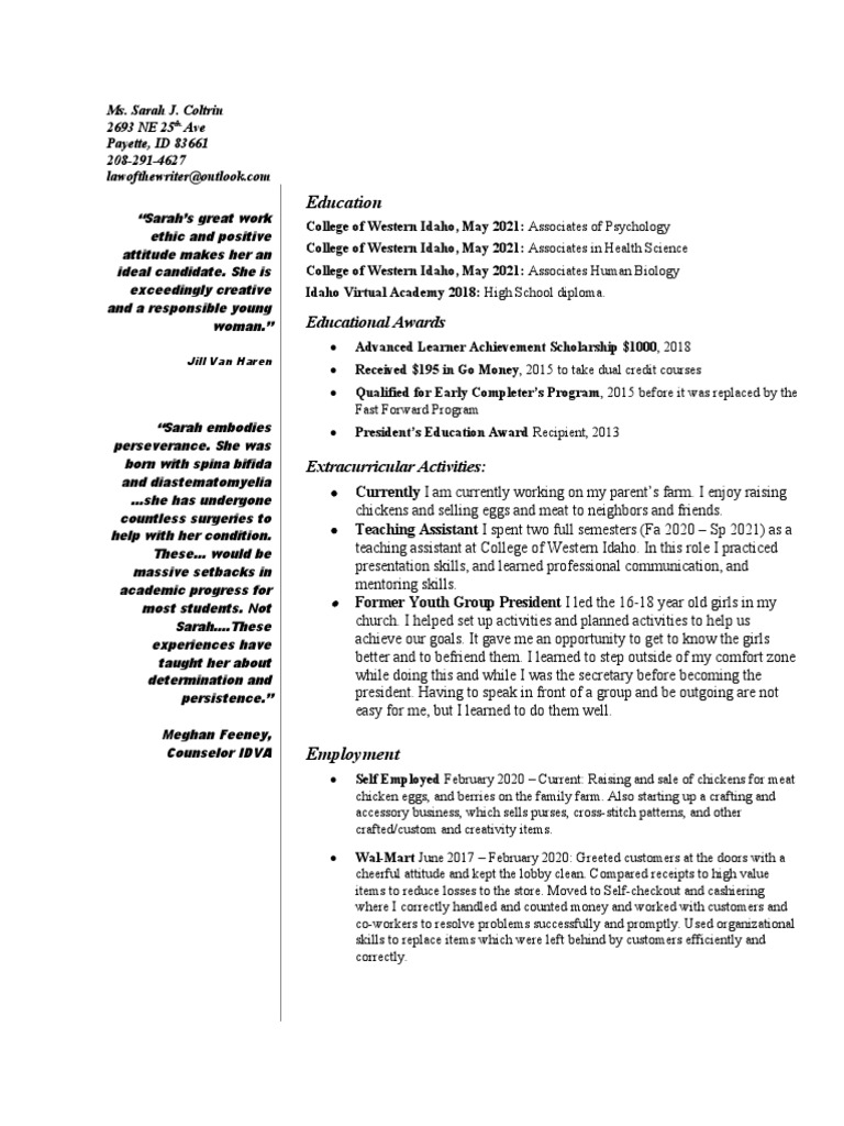 Resume SJ Coltrin 2021 | PDF | Human Nature | Psychology
