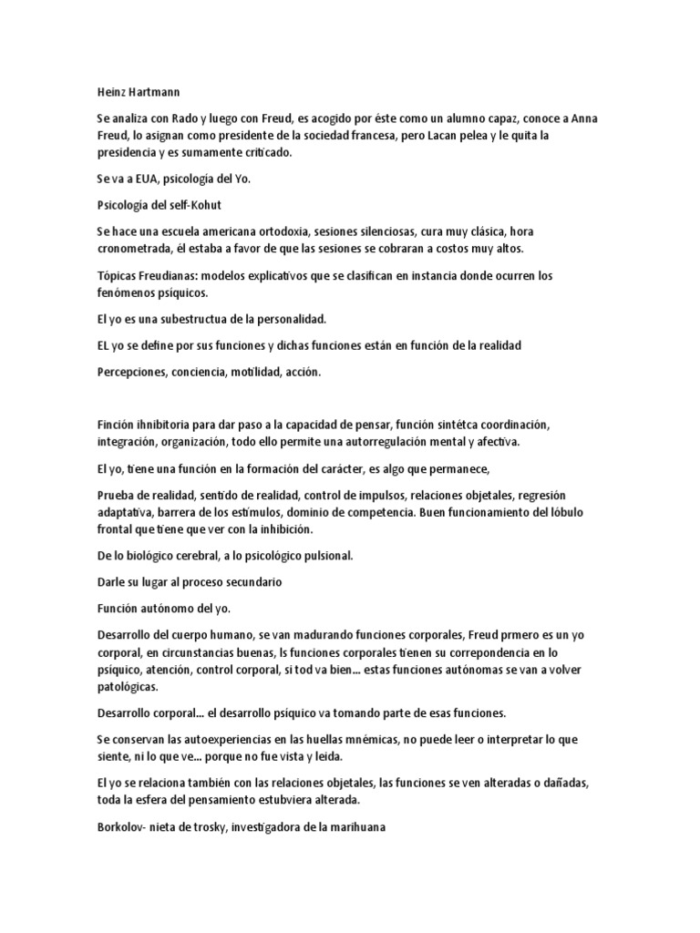 Heinz Hartmann | PDF | Psique (psicología) | Metafísica de la mente