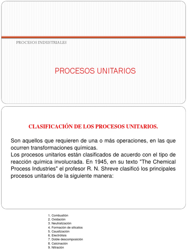 7.3.1. Procesos Unitarios 1 | PDF | Redox | Combustión