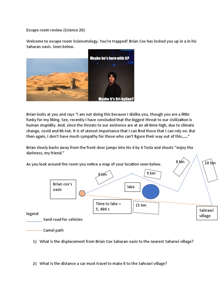Escape Room Physics Challenge Review | PDF | Momentum | Collision