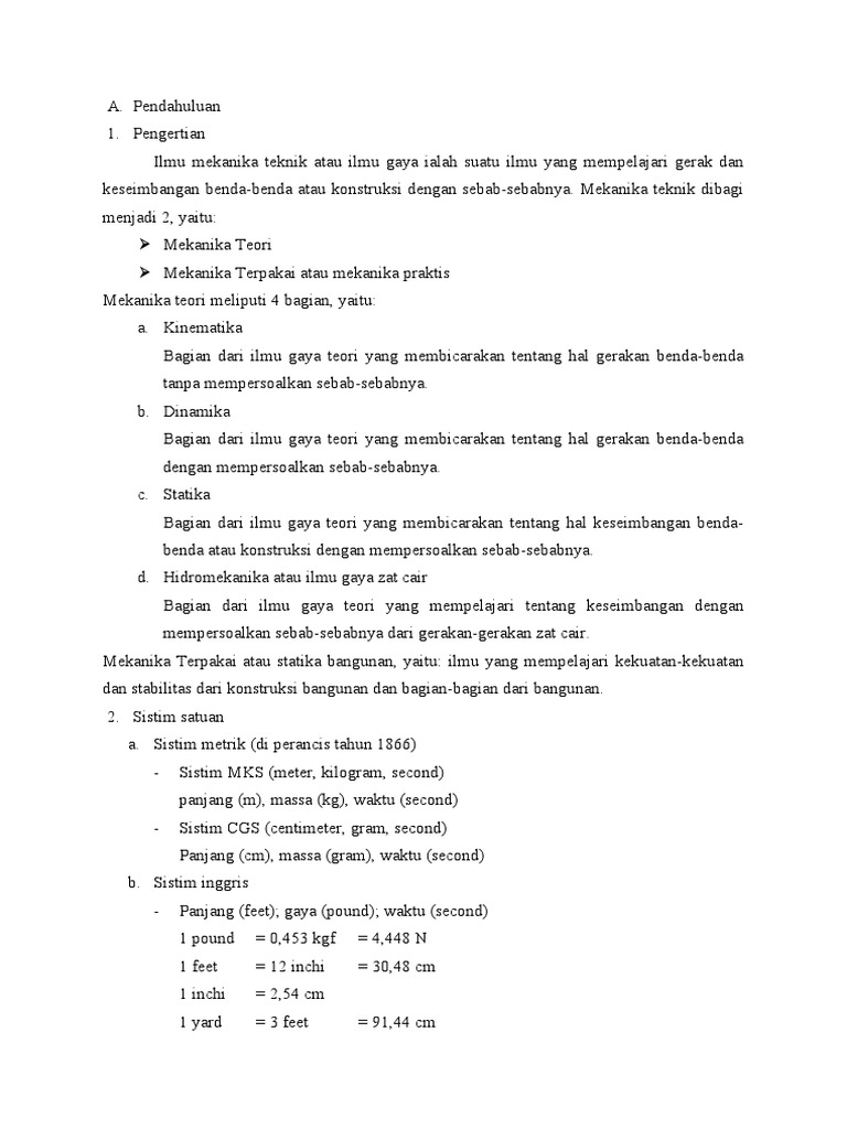 Dasar-Dasar Mekanika Teknik | PDF | Sains & Matematika