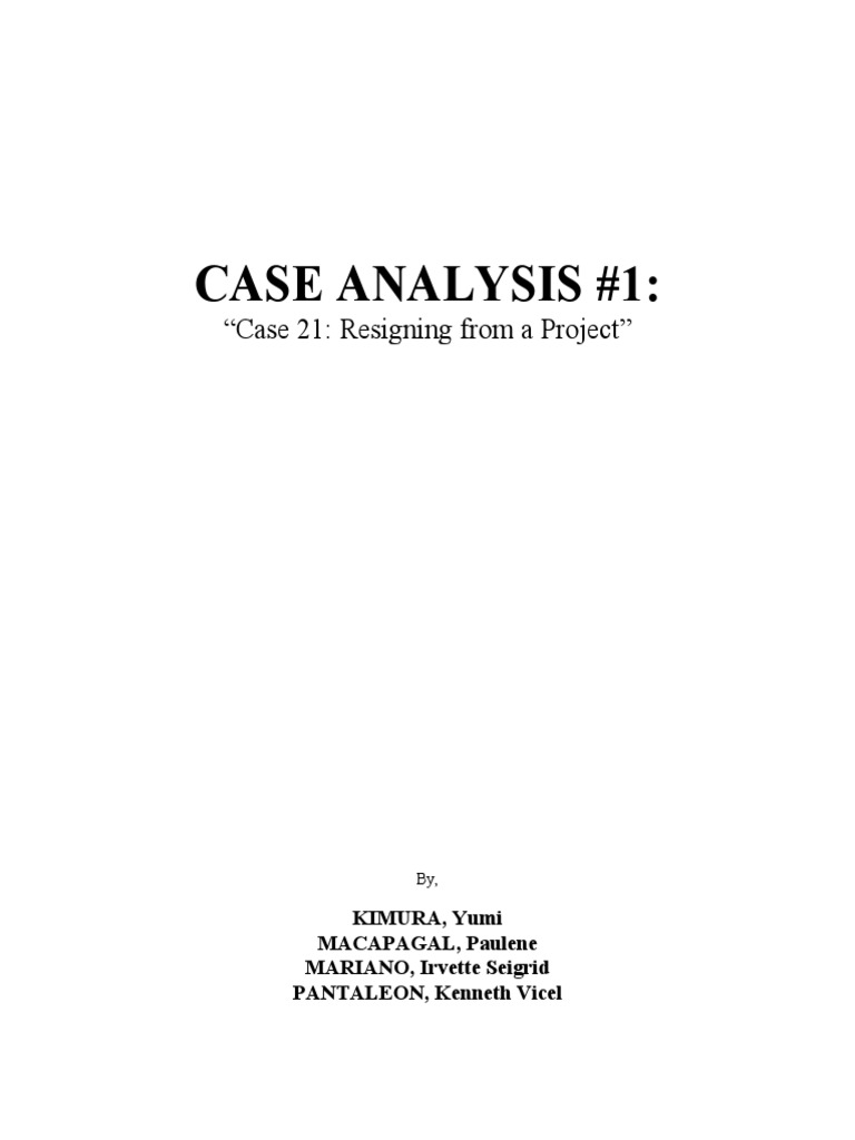 Group3 Case Analysis 1 | Download Free PDF | Engineer | Strategic ...