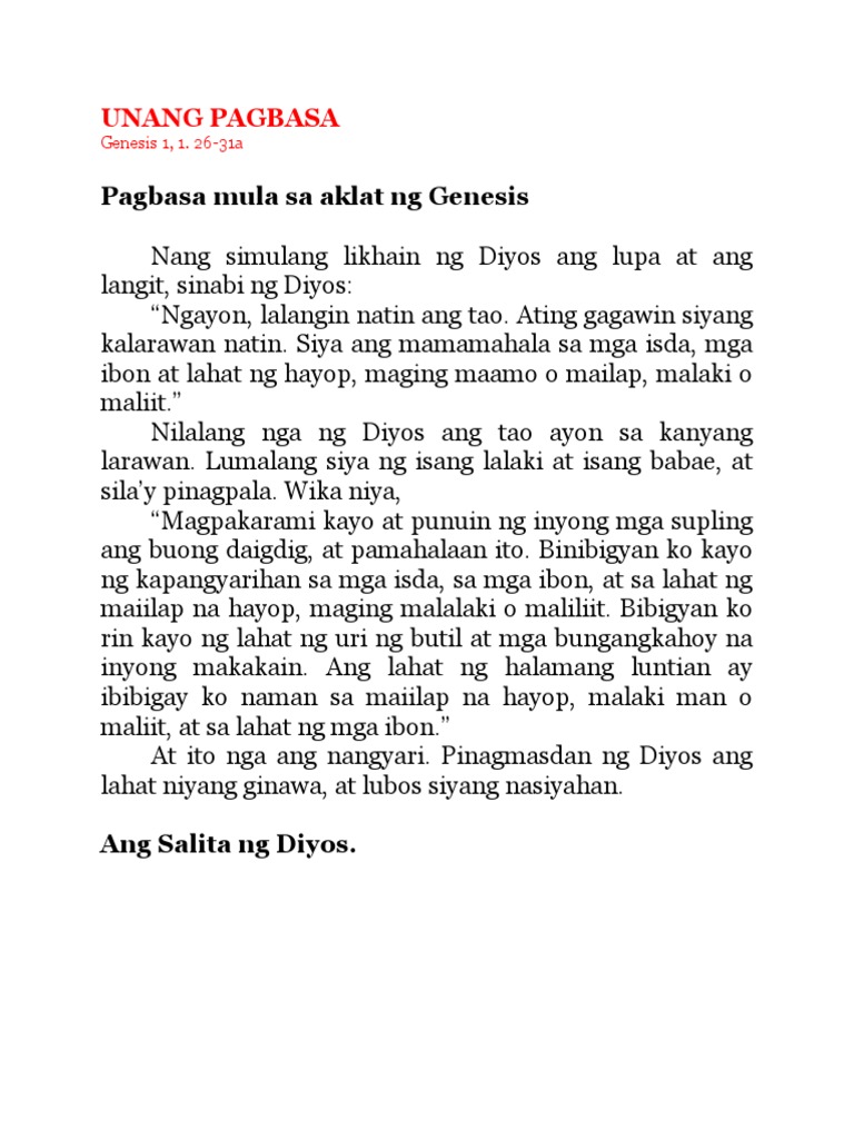 Easter Vigil - Readings | PDF