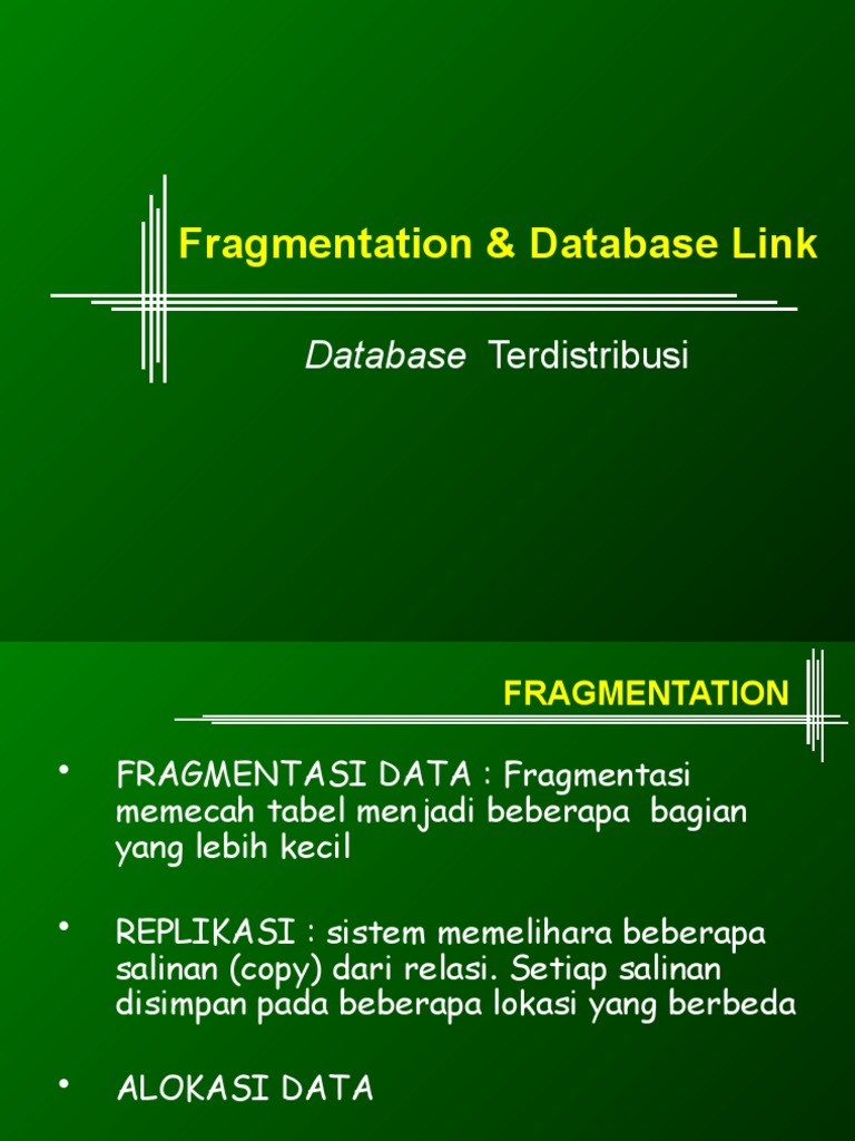 Fragmentation Dan Database Link | PDF