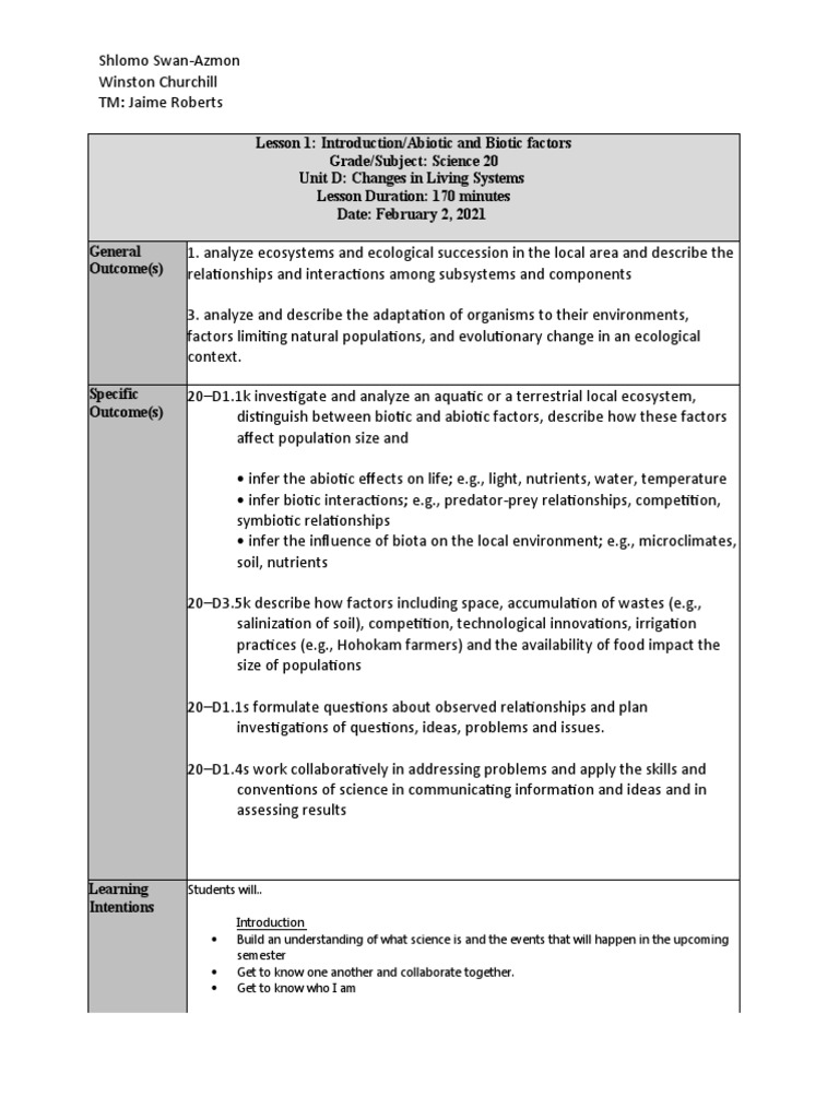 Ecosystem Factors: Biotic & Abiotic Overview | PDF | Ecology | Ecosystem
