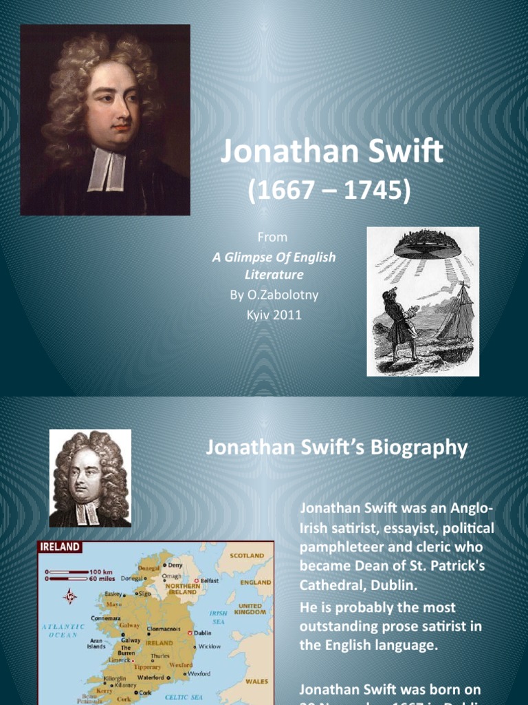 Jonathan Swift: A Glimpse of English Literature | PDF