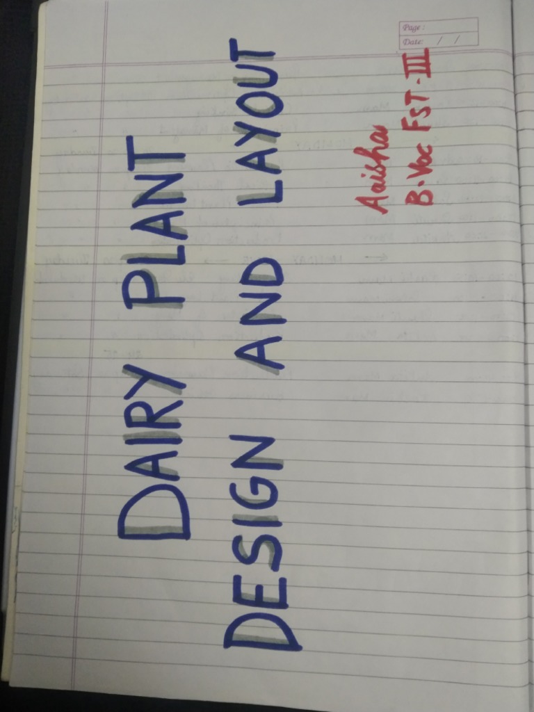 Dairy Plant Layout Assignment | PDF