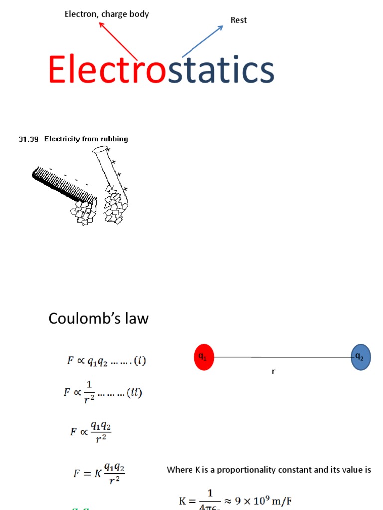 Electrostatics | PDF | Electric Field | Sphere