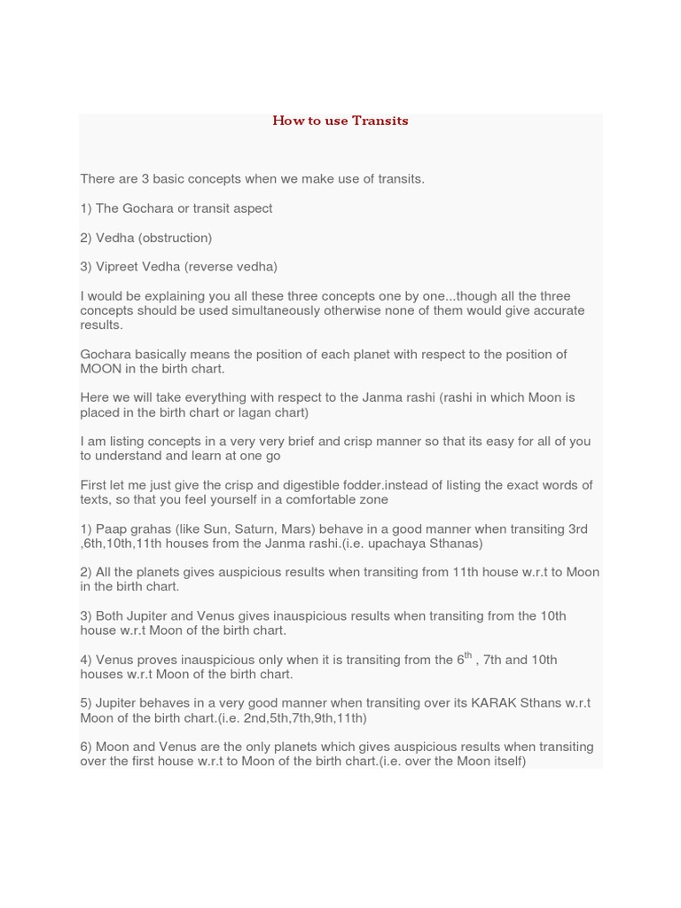 How To Use Transits | PDF | Science & Mathematics | Religion & Spirituality