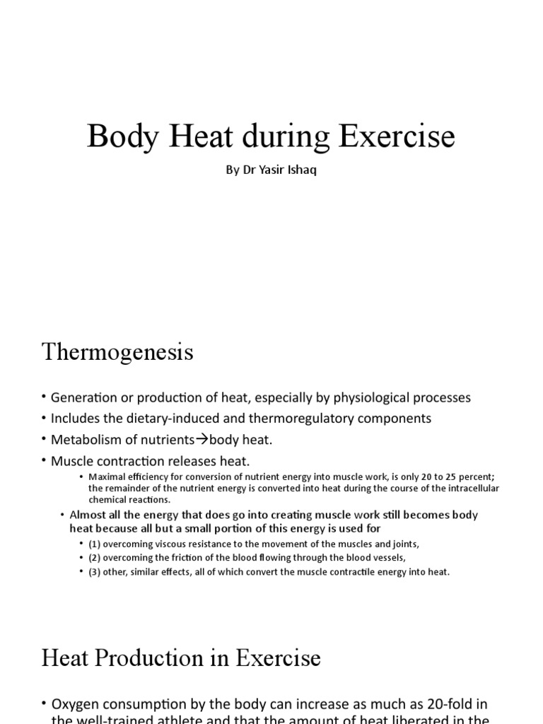 Body Heat During Exercise | PDF | Hyperthermia | Heat Transfer
