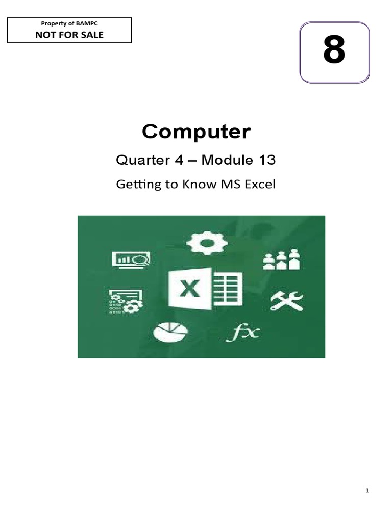 Computer: Quarter 4 - Module 13 | PDF | Microsoft Excel | Spreadsheet