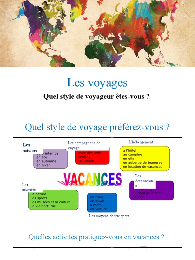 Styles et préférences de voyage | PDF