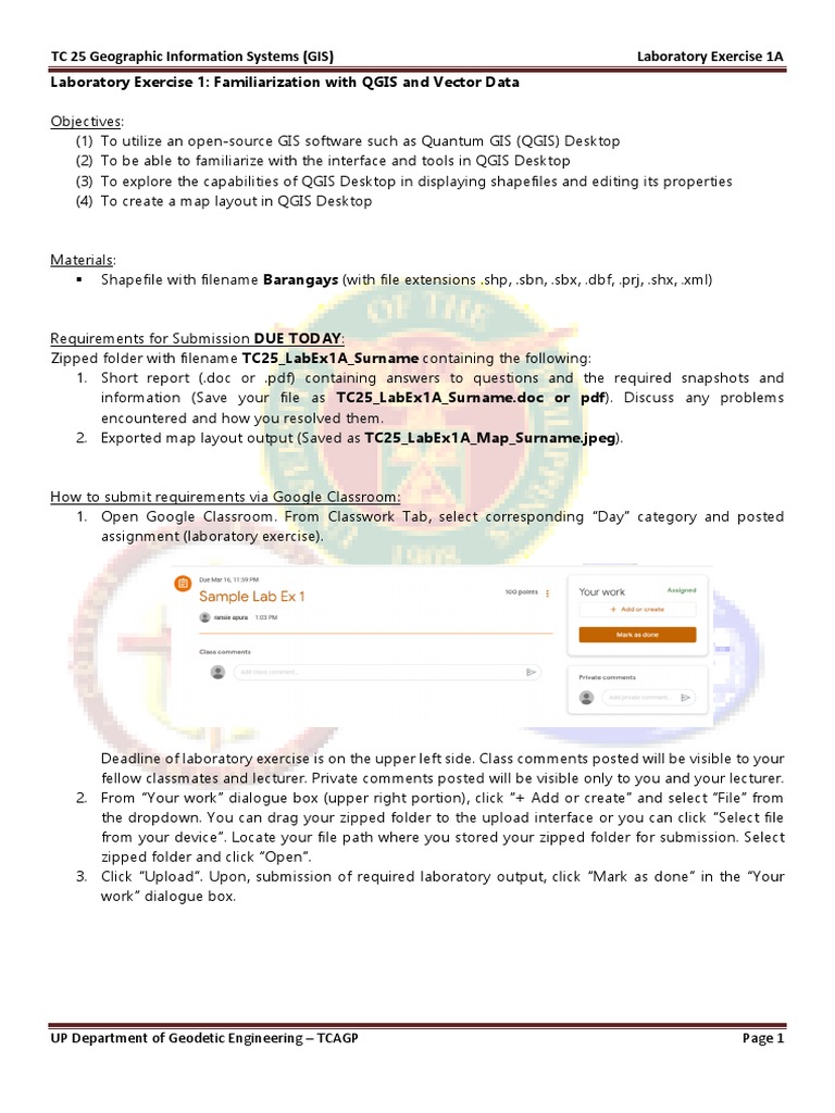 TC 25 LabEx 1A Intro QGIS | PDF | Icon (Computing) | Page Layout