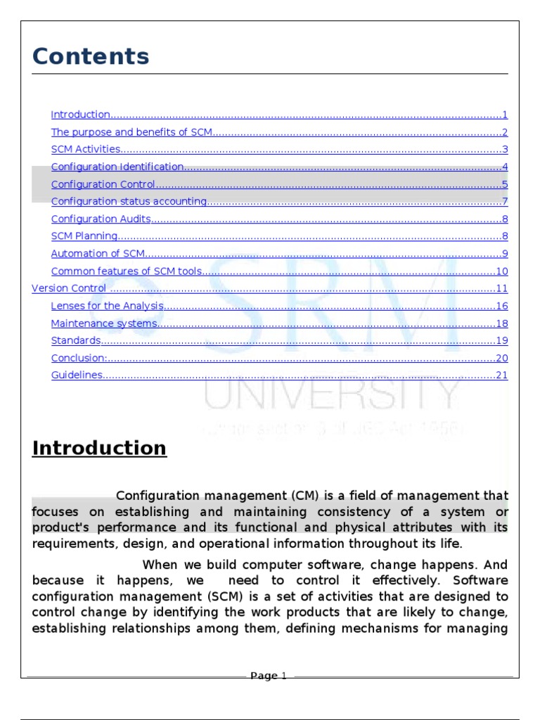 SCM-Software Configuration Management | PDF | Version Control | Software Development