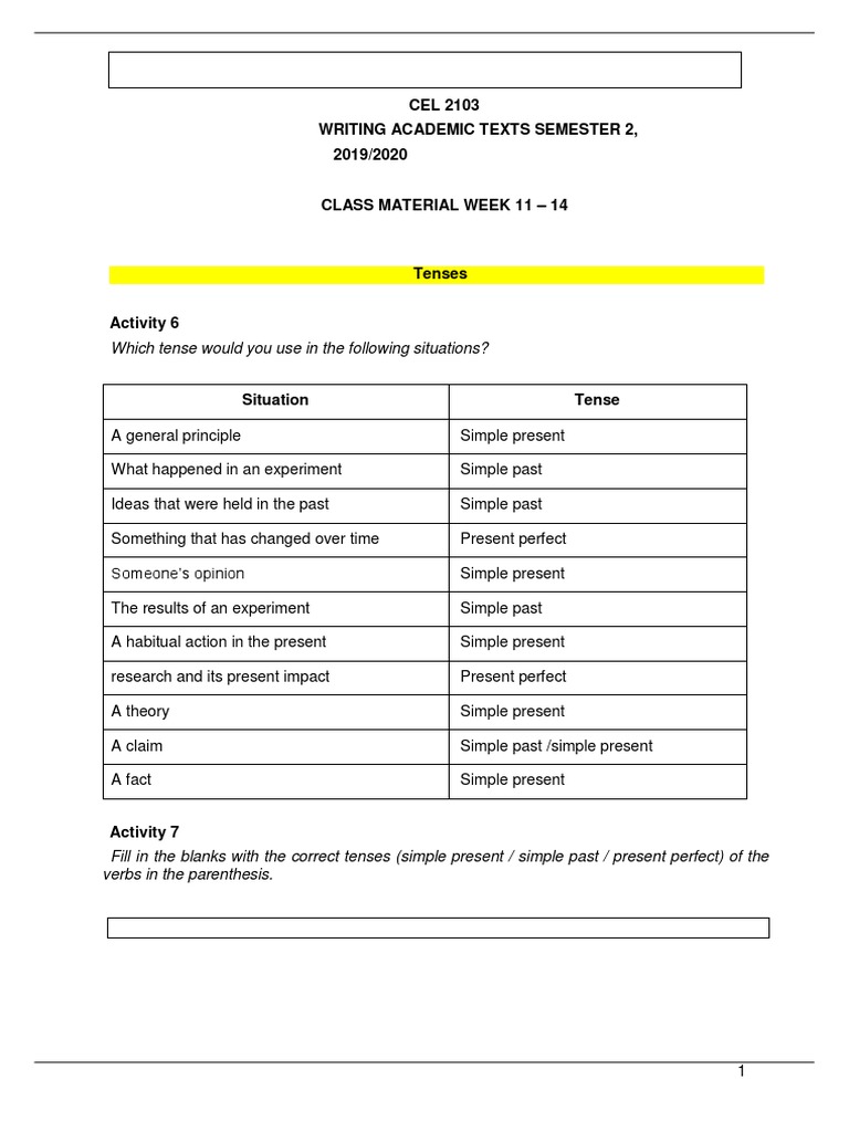 Cel 2103 - Class Material Week 11-14 - Mechanics of Writing-Student ...