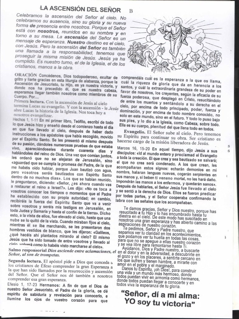 La Ascensión Del Señor B Pdf