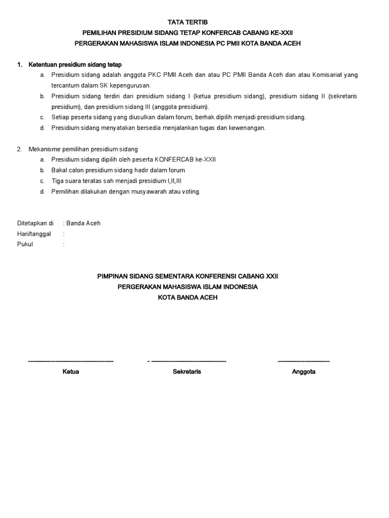 Rancangan Tatib | PDF