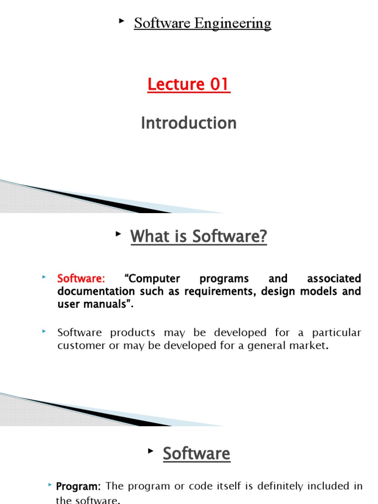 Lect 1 Intro | PDF | Software Development Process | Software