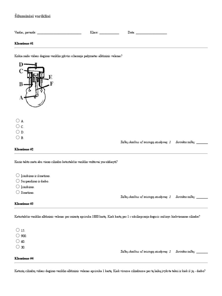 Šiluminiai Varikliai | PDF