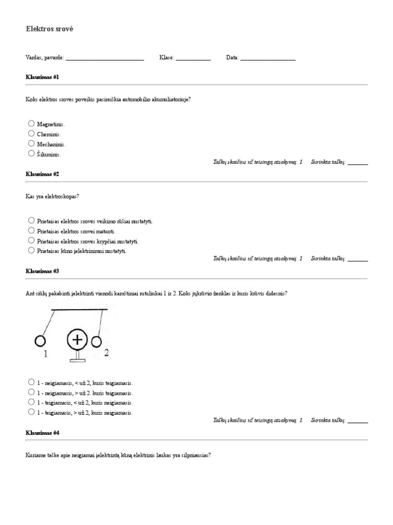 Elektros Srovė | PDF
