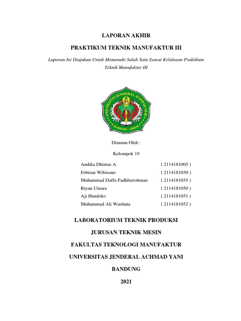 Laporan Akhir Praktikum Tekman 3 - Kelompok 19 | PDF