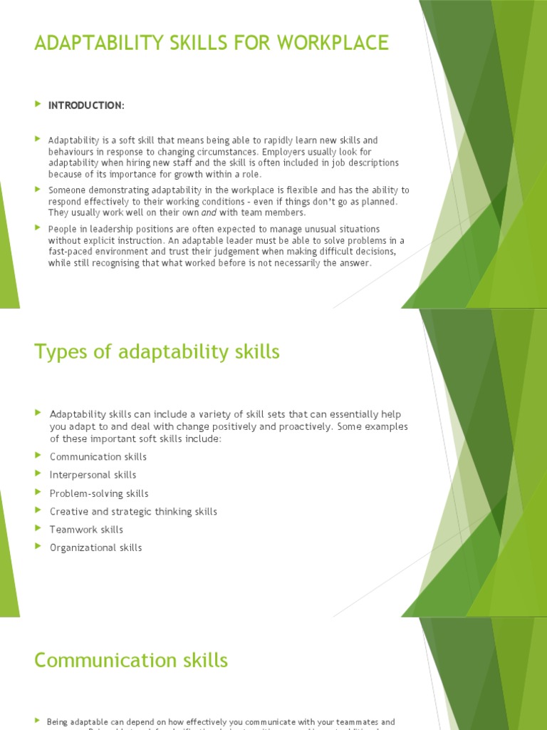 Adaptability Skills